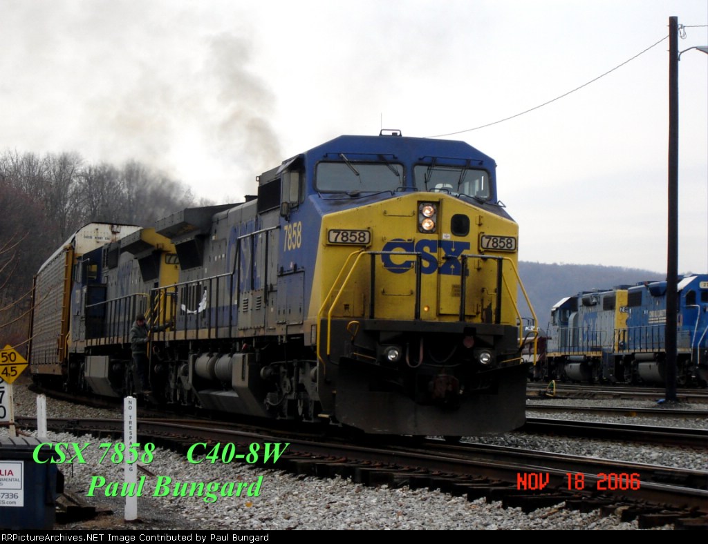 CSX 7858 C40-8W 11/18/2006